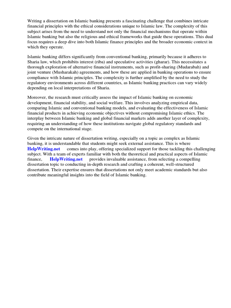 Dissertation Topics On Islamic Banking | PDF | Cost Of Living | Islamic Banking And Finance