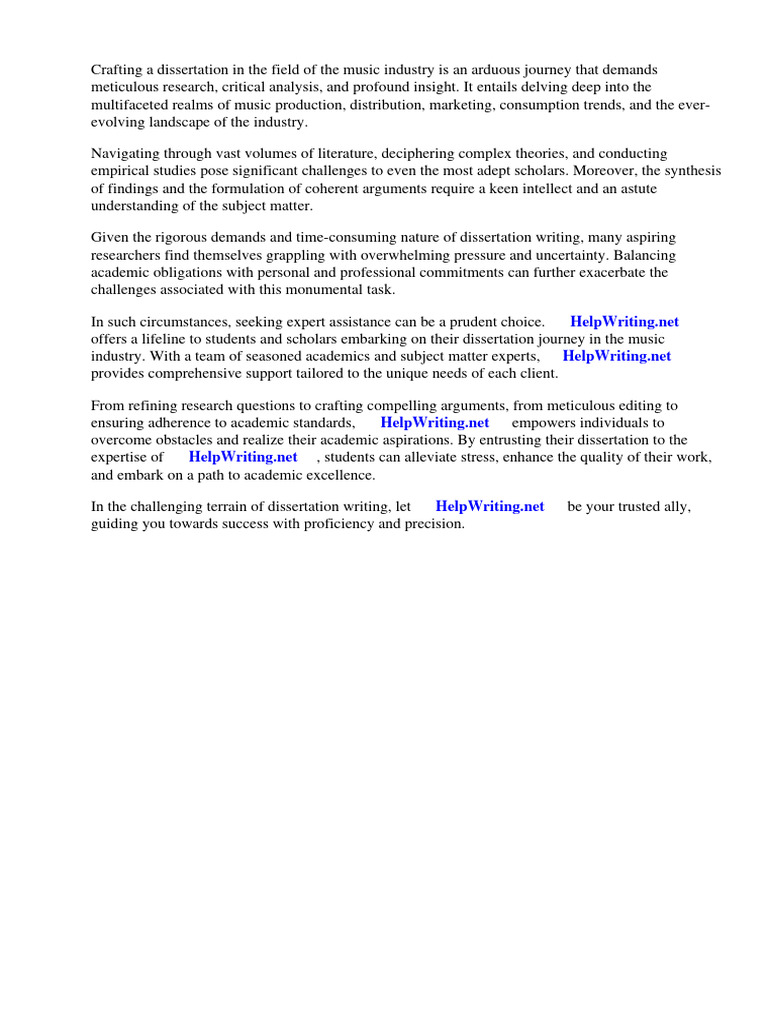 Dissertation Music Industry | PDF | Music Industry