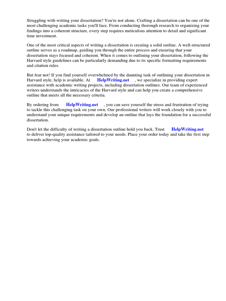 Dissertation Help for Harvard Style | PDF | Thesis | Essays