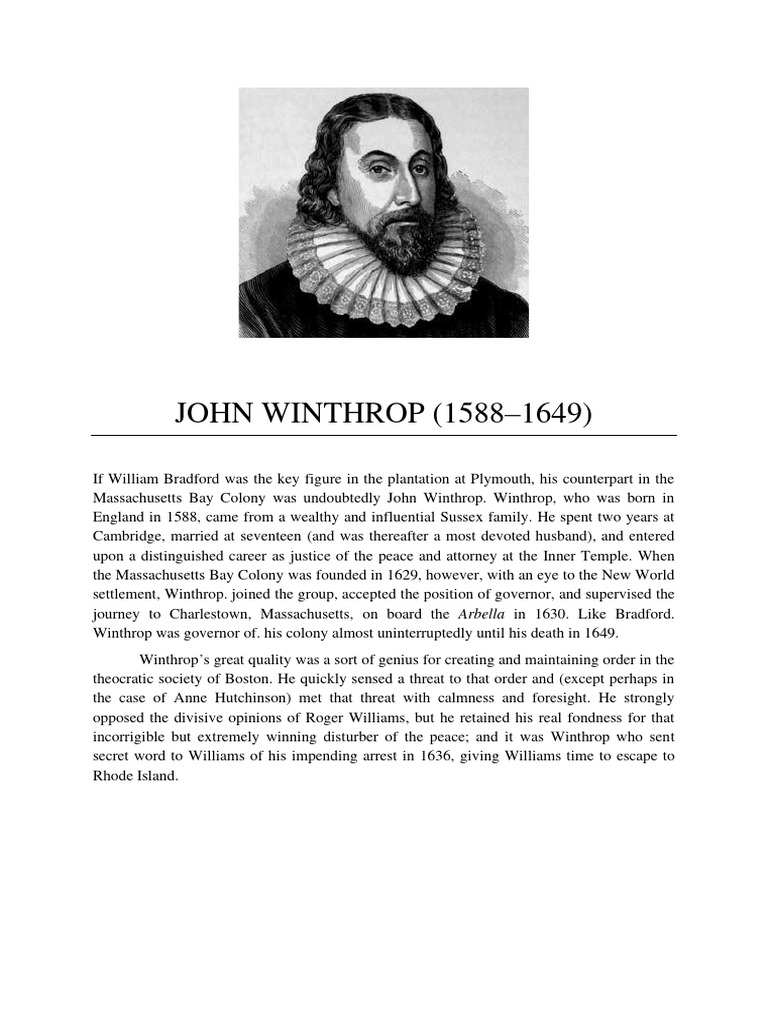 John Winthrop – a Model of Christian Charity | PDF | John Winthrop ...