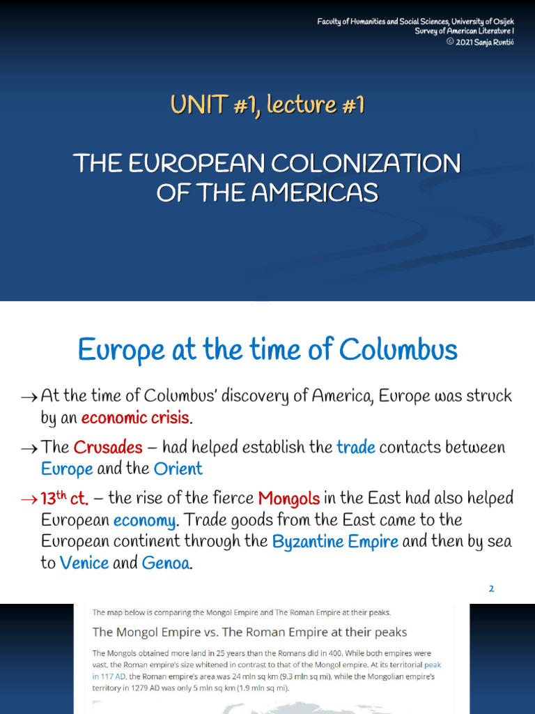 European Colonization of the Americas | PDF | Plymouth Colony ...