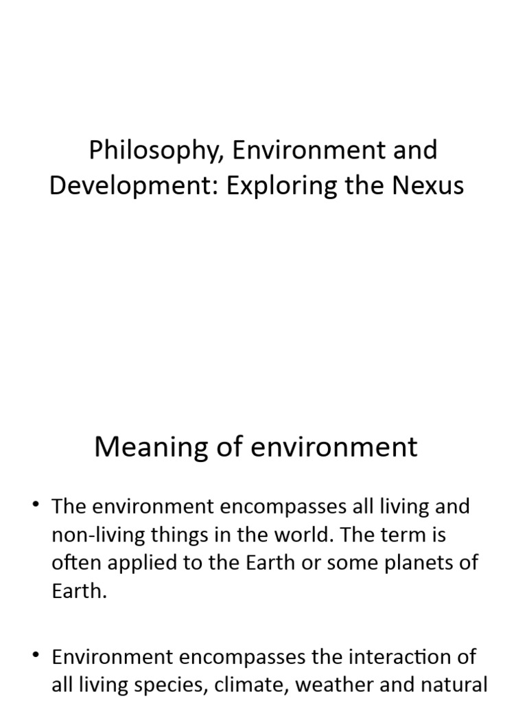 Philosophy and Environmental Ethics Overview | PDF | Natural ...