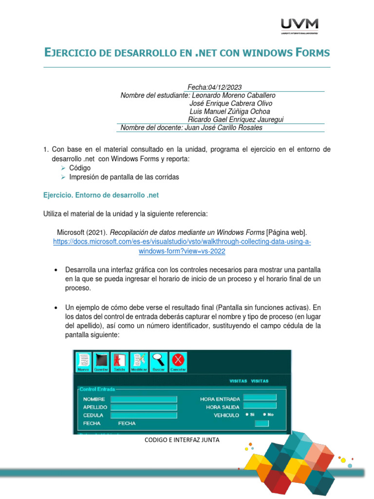 ACT#11.-Ejercicio, Programación Avanzada | PDF | Interfaces gráficas de usuario | Entorno de ...