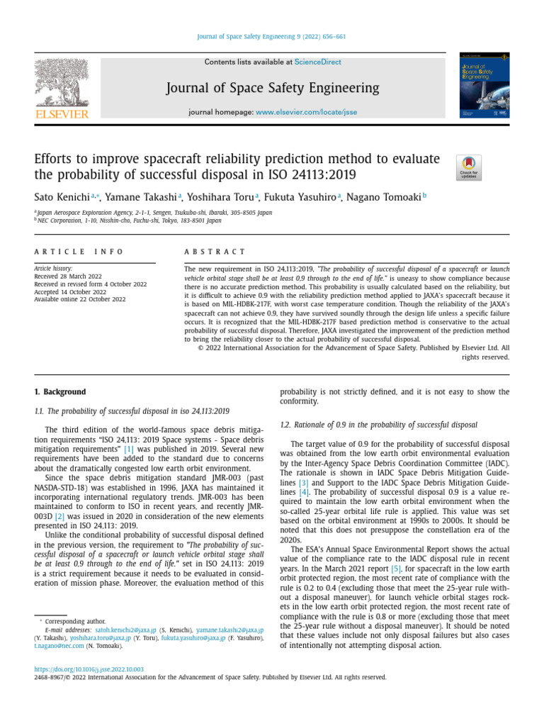 Efforts To Improve Spacecraft Reliability Prediction Method To Evaluate ... Efforts To Improve Spacecraft Reliability Prediction Method To Evaluate ...