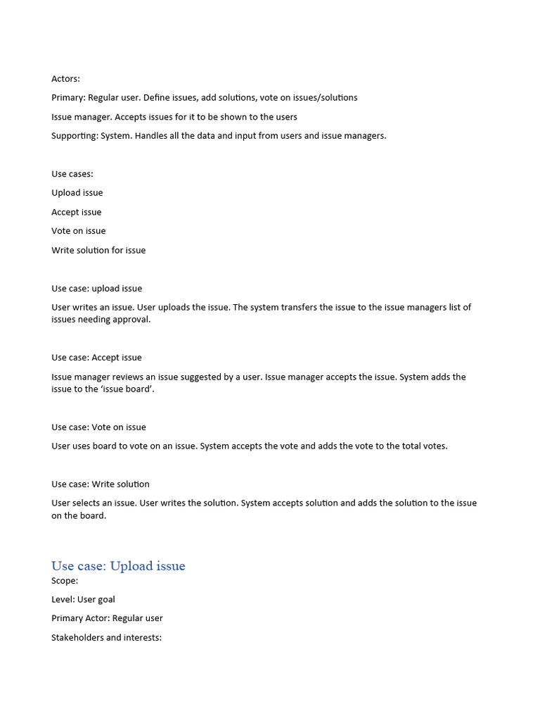 Use Case Exercise | PDF