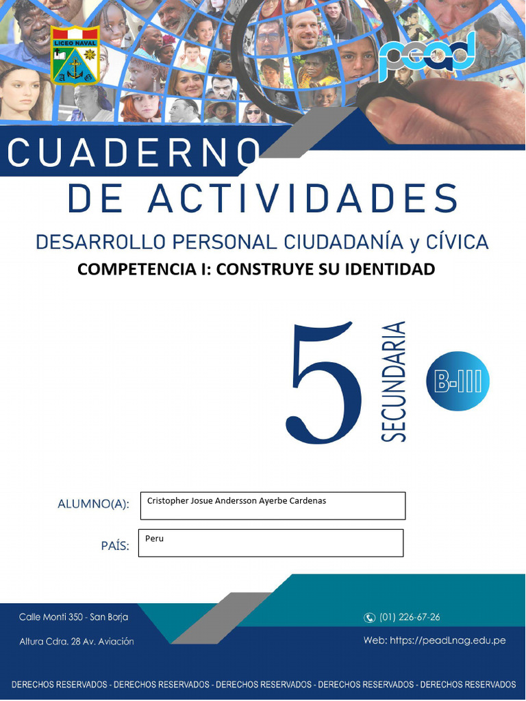 CUADERNO_DE_ACTIVIDADES_-_COMPETENCIA_1-_DPCC_2_TEMA_1_IV_BIMESTRE_ESTUDIANTE | PDF ...