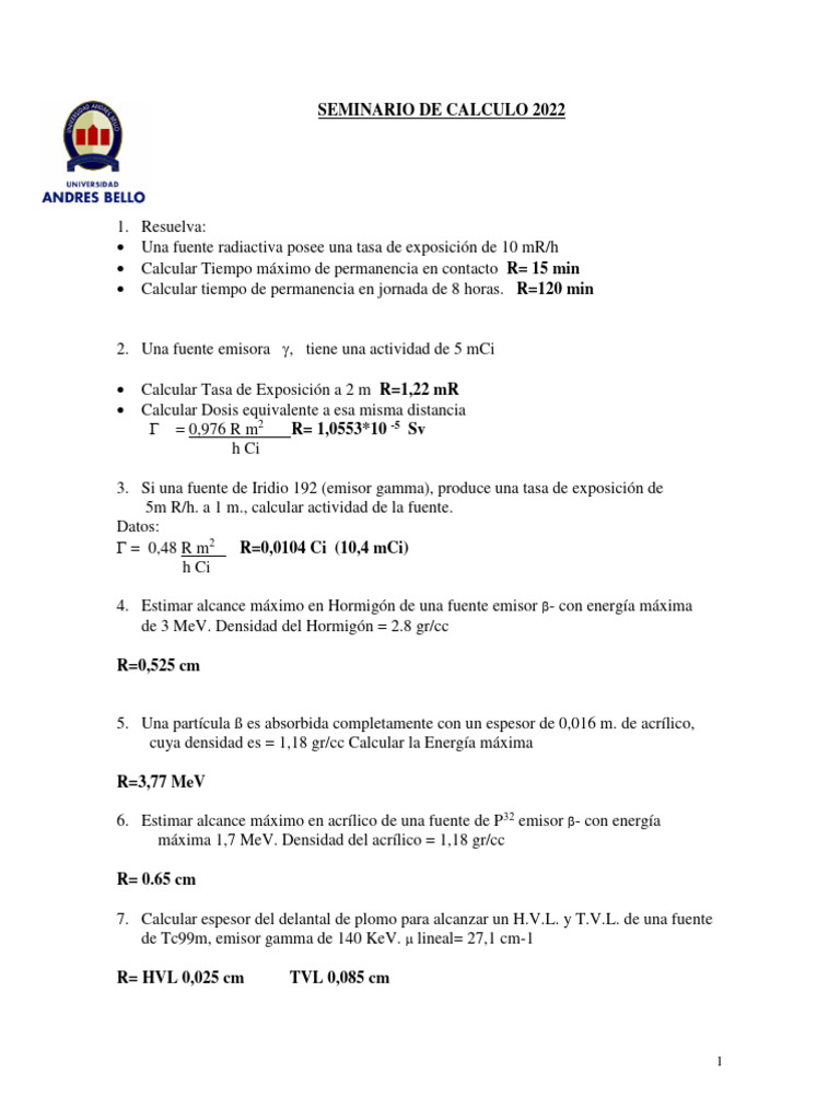 Seminario de Calculo 2022 Corr | PDF