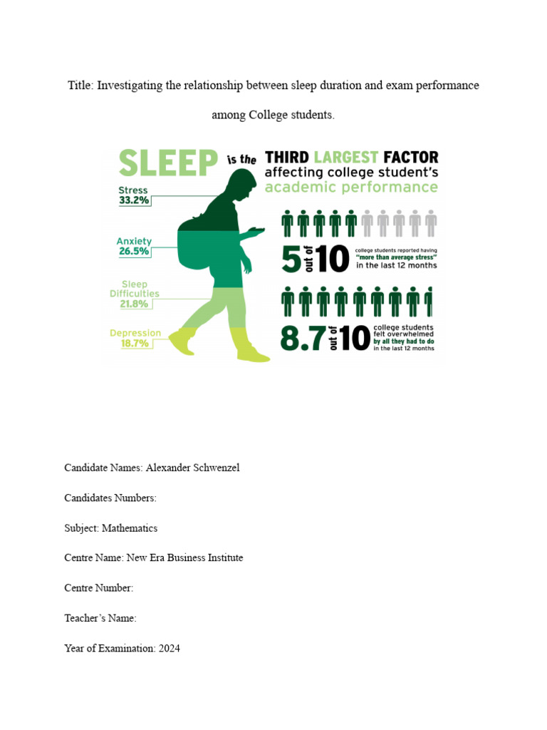 Math's SBA | PDF | Sleep | Mathematics