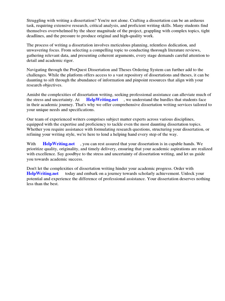 Proquest Dissertation and Theses Ordering System | PDF | Thesis | Written Communication