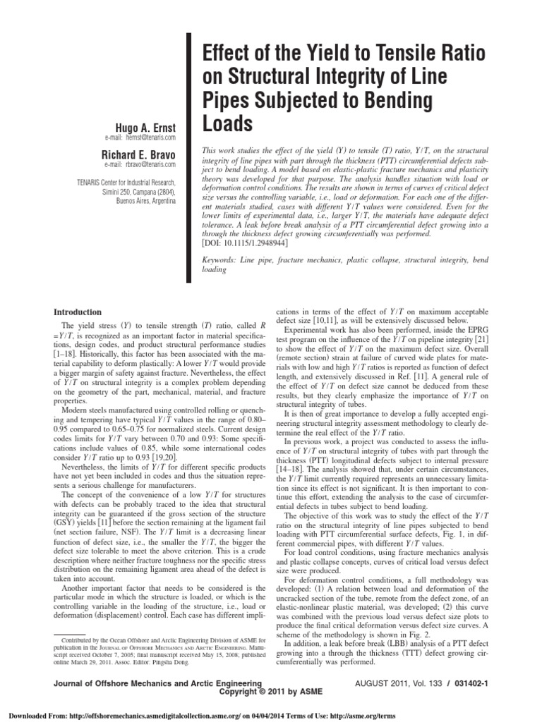2011 - Ernst - Effect of The Yield To Tensile Ratio On Structural ...