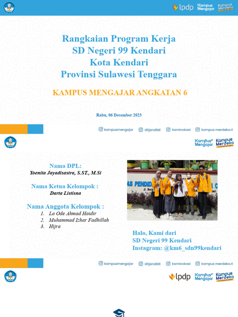 Laporan Akhir KM6 SDN 99 Kendari | PDF