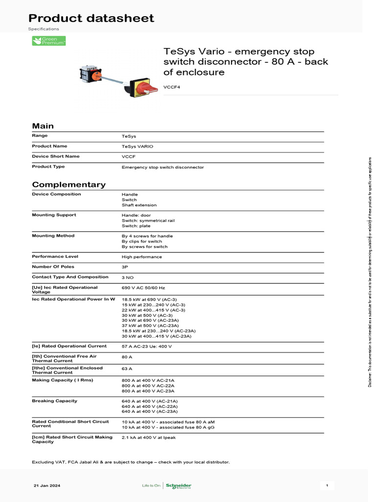 Schneider Electric - TeSys-Vario-MiniVario - VCCF4 | PDF | Fuse ...