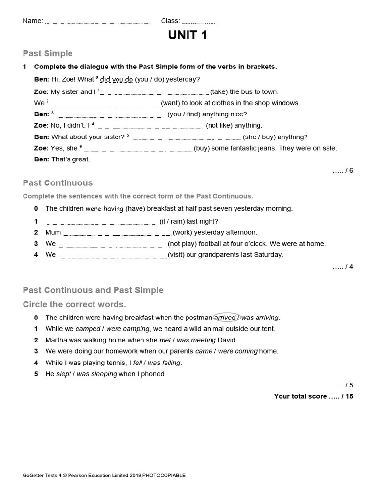 Grammar_units 1, 2, 3 tenth | PDF