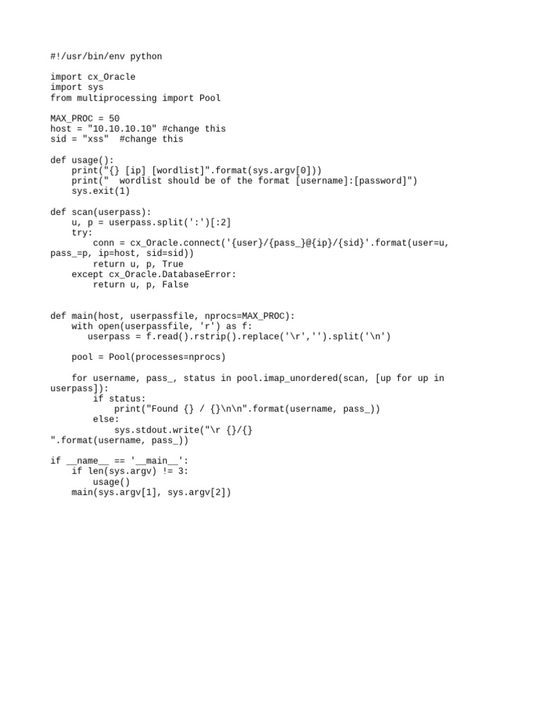 Oracle-Bruteforce Py | PDF | Technology & Engineering