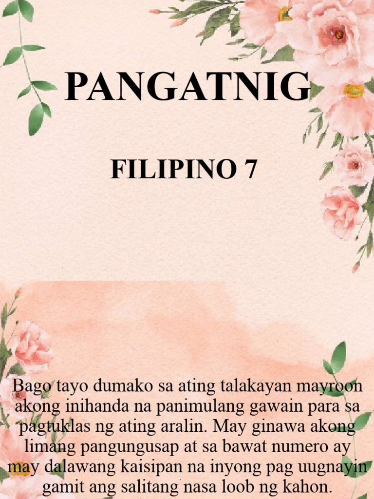 Pangatnig Wps Office | PDF