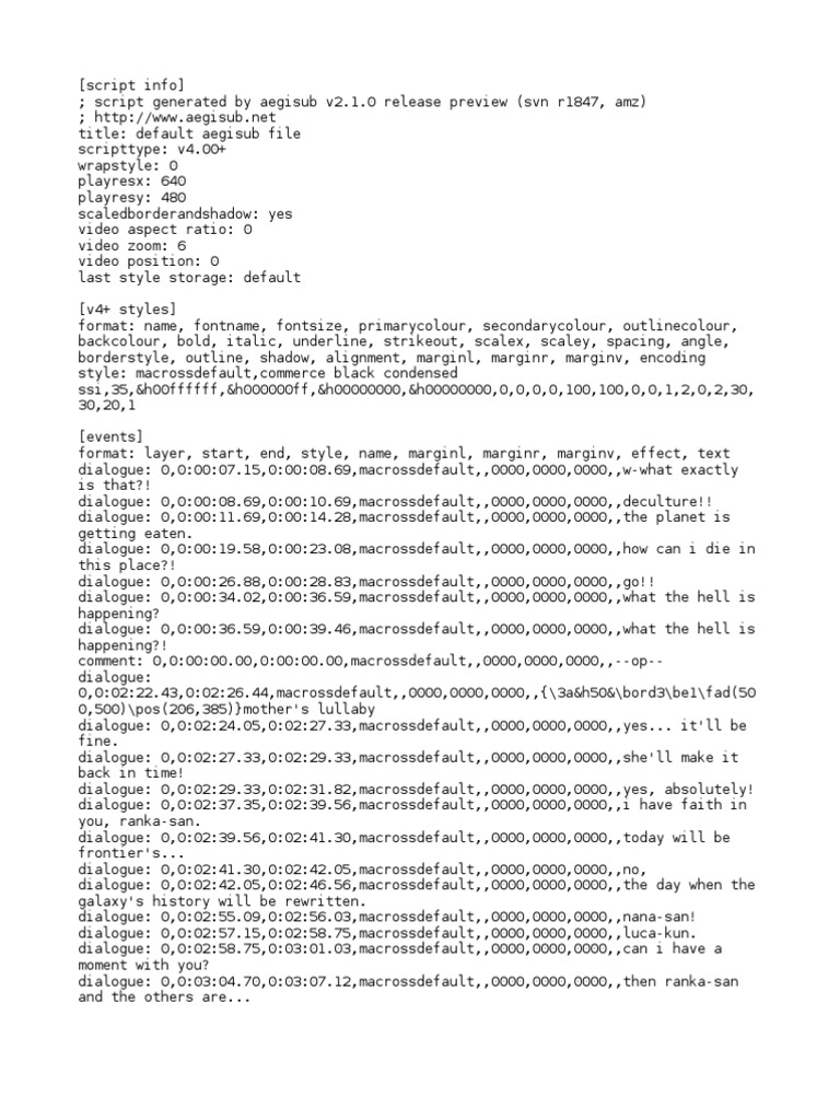 Macross Frontier Dialogue Script | PDF | Leisure | Violence