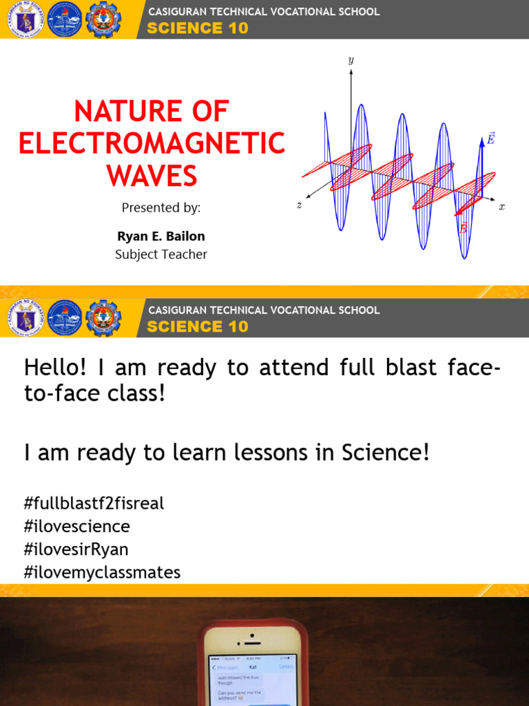 Lesson 1-Nature of Electromagnetic Waves | PDF | Waves | Electromagnetic Radiation