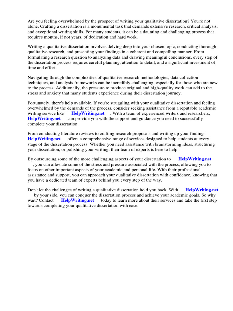 Example Qualitative Dissertation | PDF | Qualitative Research | Methodology