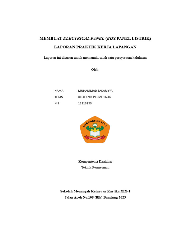 Contoh Membuat Electrical Panel | PDF