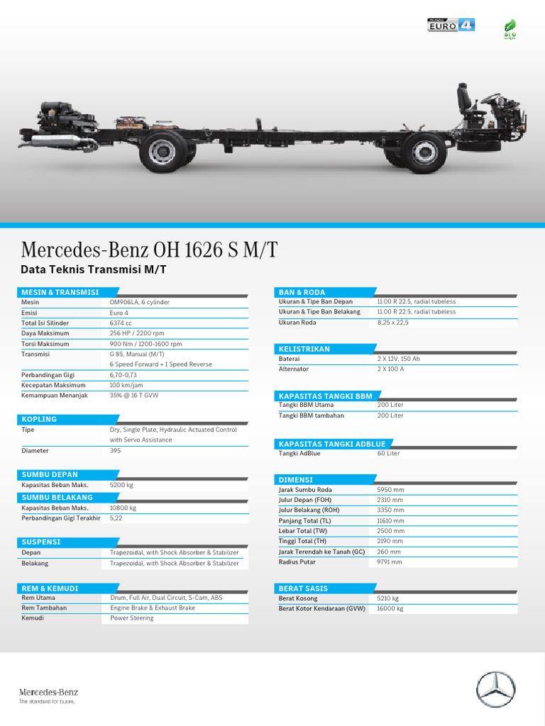 Mercedes-Benz OH 1626 S M/T | PDF | Teknologi & Rekayasa