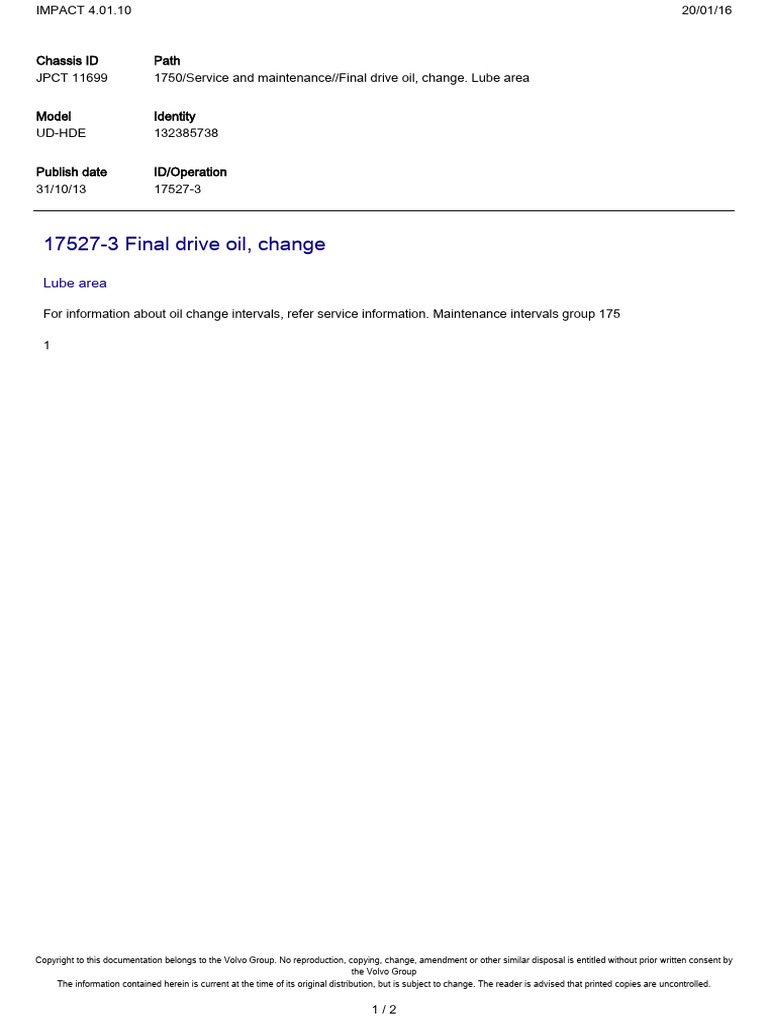 17527-3 Final Drive Oil, Change | PDF | Car | Vehicle Technology