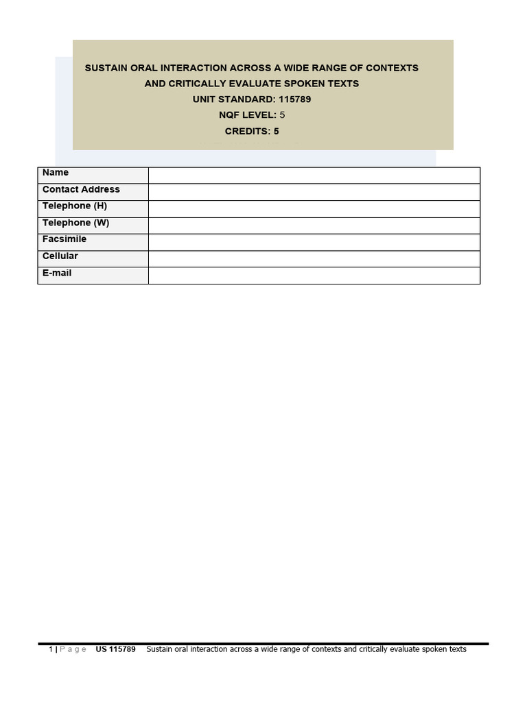 Learner Guide | PDF | Communication | Educational Assessment