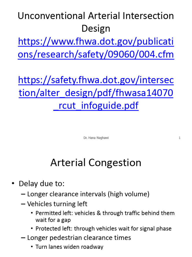 4-Unconventional-Arterial-Intersection-Design | PDF | Intersection (Road) | Traffic