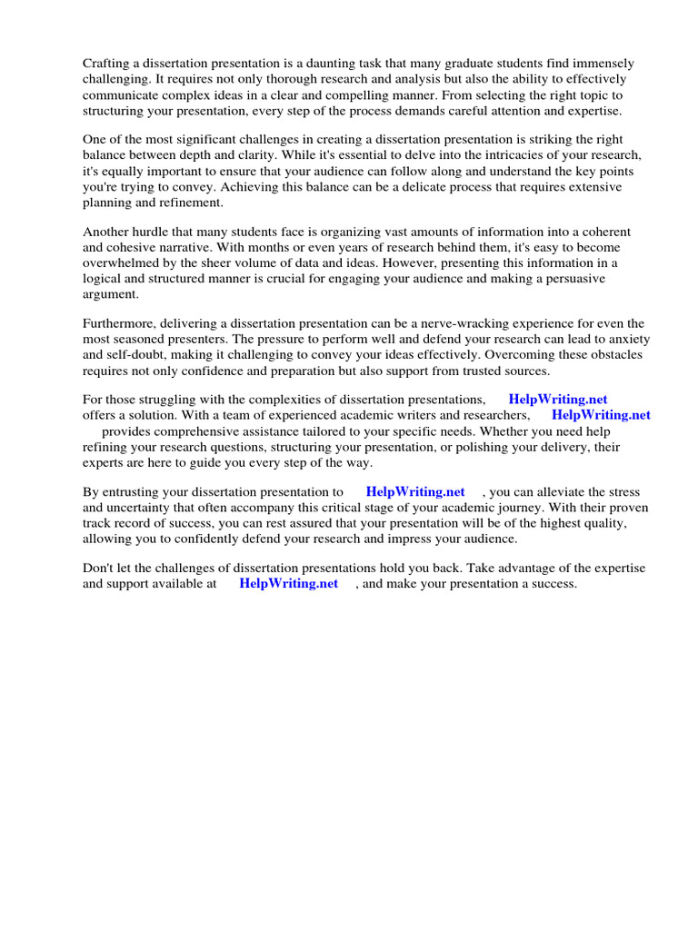 How To Make A Good Dissertation Presentation | PDF