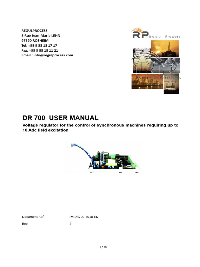 DR700 7A-eng-RevF Final | PDF | Electric Generator | Diode