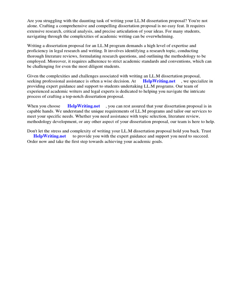 LLM Dissertation Proposal Example | PDF | Thesis | European Union