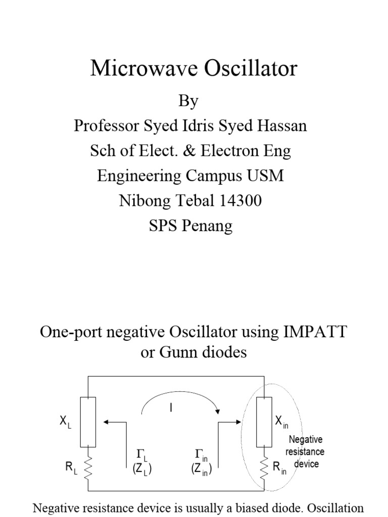 Microwave Oscillator | PDF | Electronic Oscillator | Amplifier