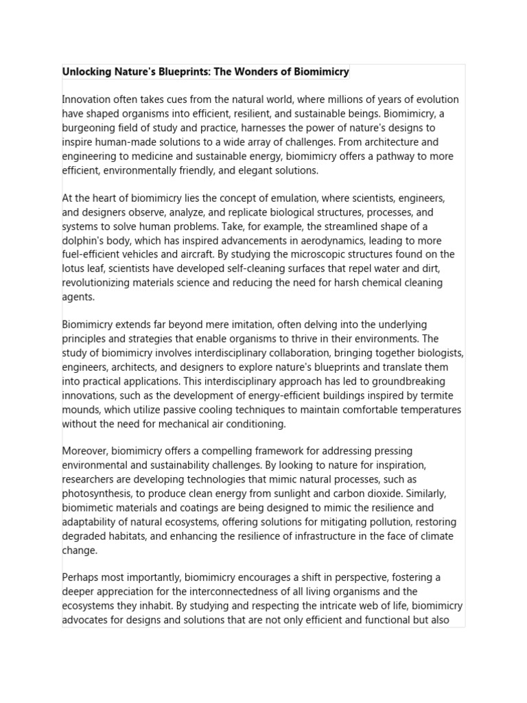 Unlocking Nature | PDF