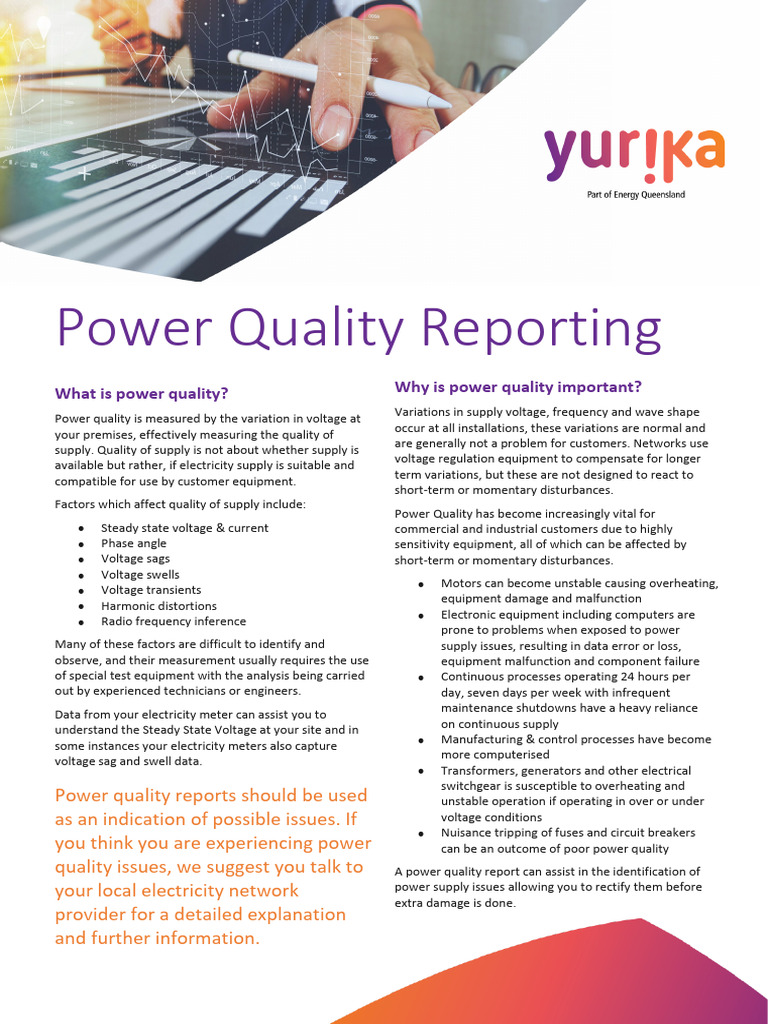 Power QualityReporting - Fact-Sheet-V2 | PDF | Electrical Engineering ...