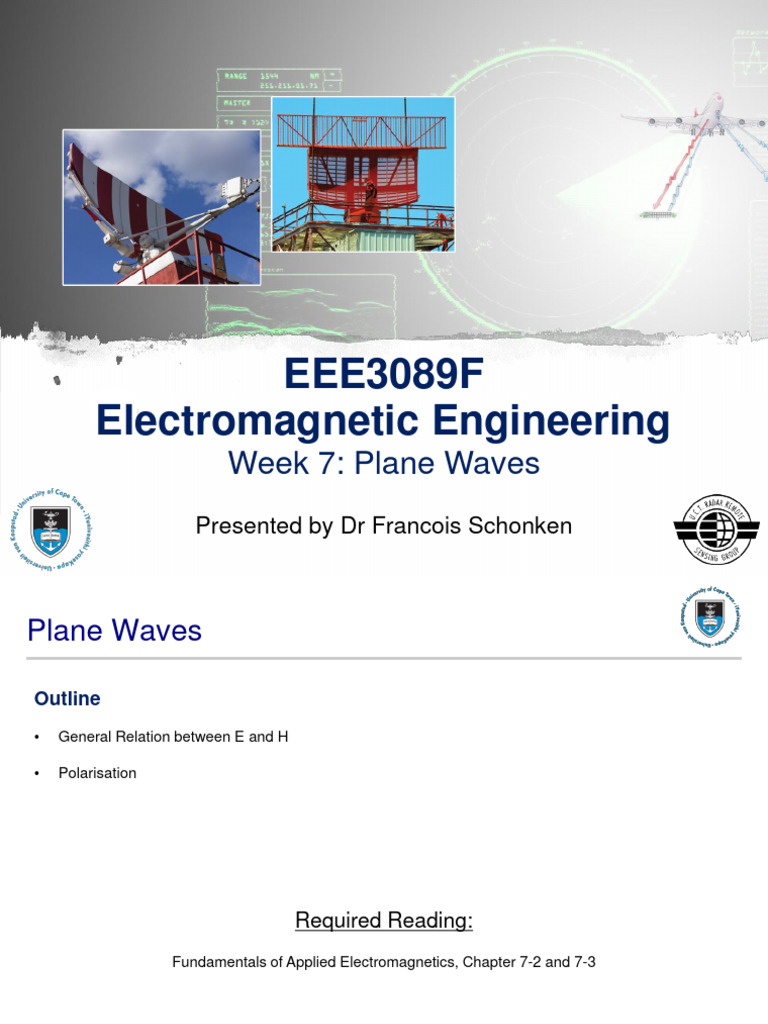 Plane Waves and Polarisation in EM Engineering | PDF