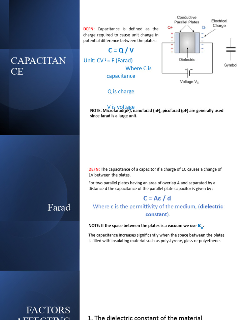 Capacitance | PDF