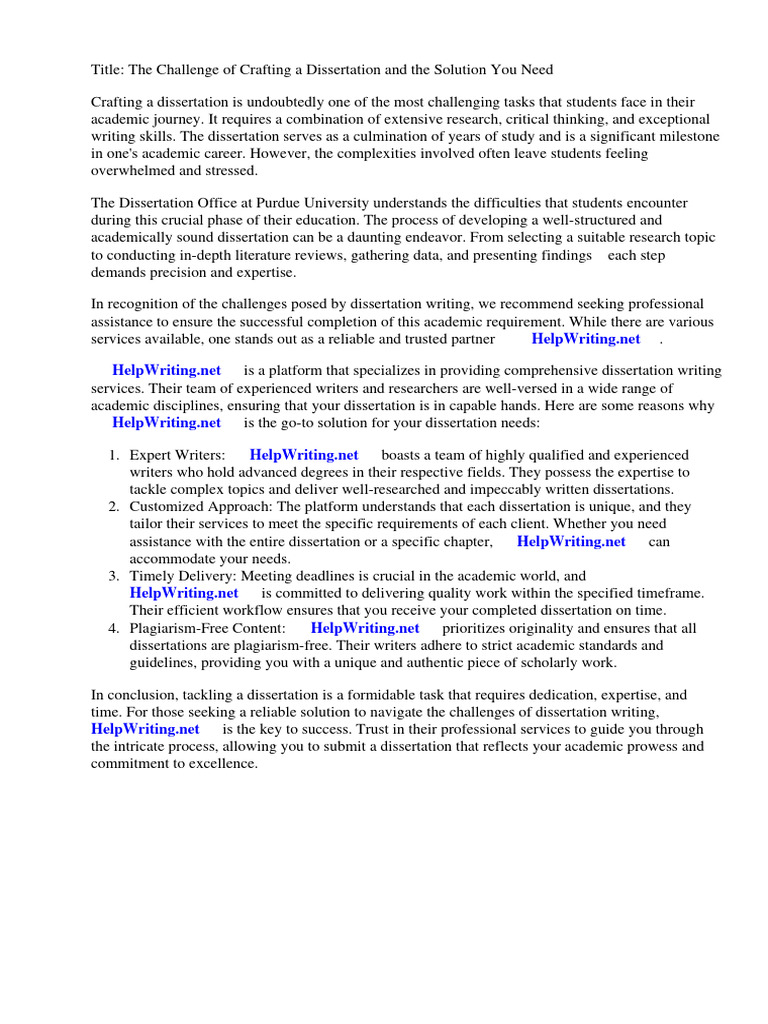 Dissertation Help for Students | PDF | Thesis | Metadata