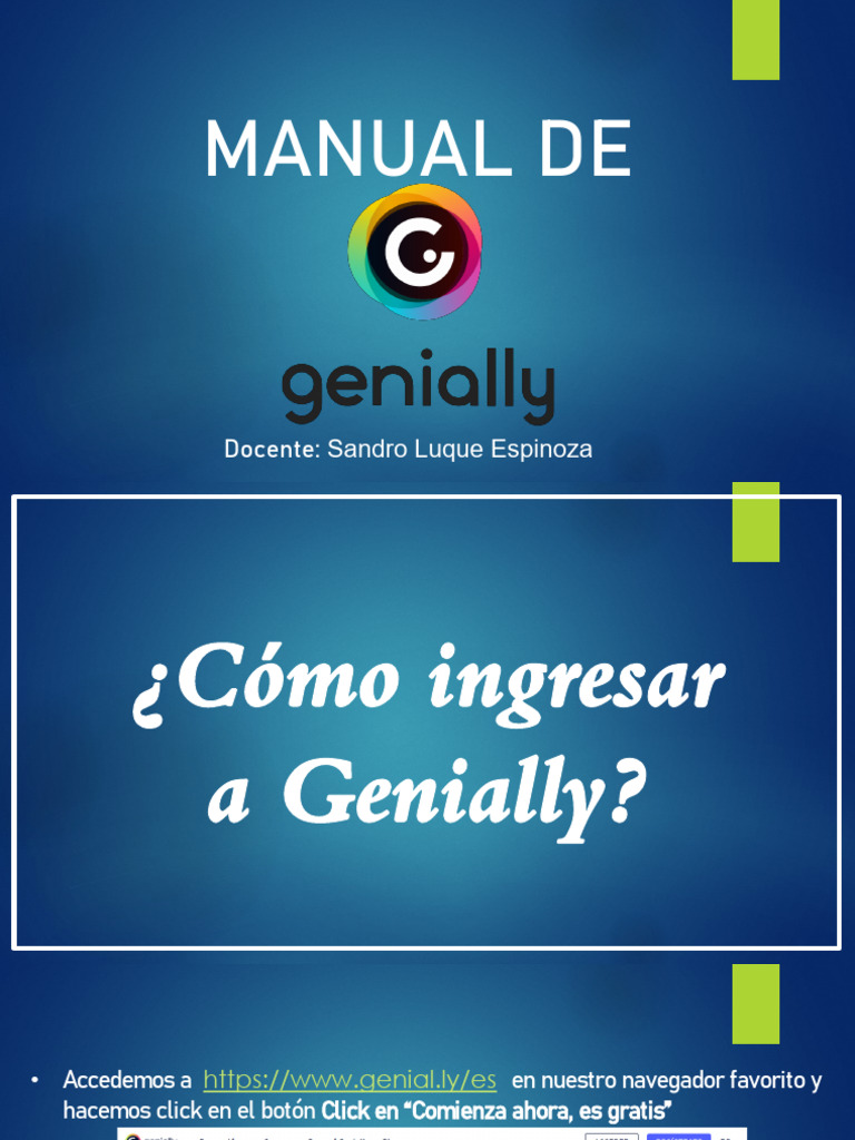 Manual De Genially Pdf Ventana Informática Informática
