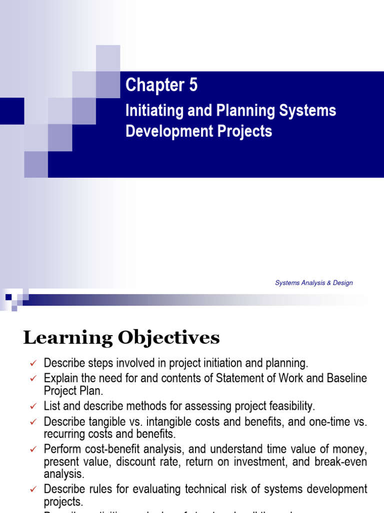 Chapter 5 Initiating and Planning Systems Development Projects | PDF ...
