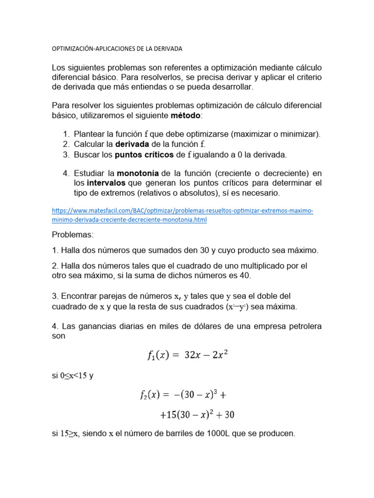 OPTIMIZACIÓN | PDF | Derivado | Optimización Matemática