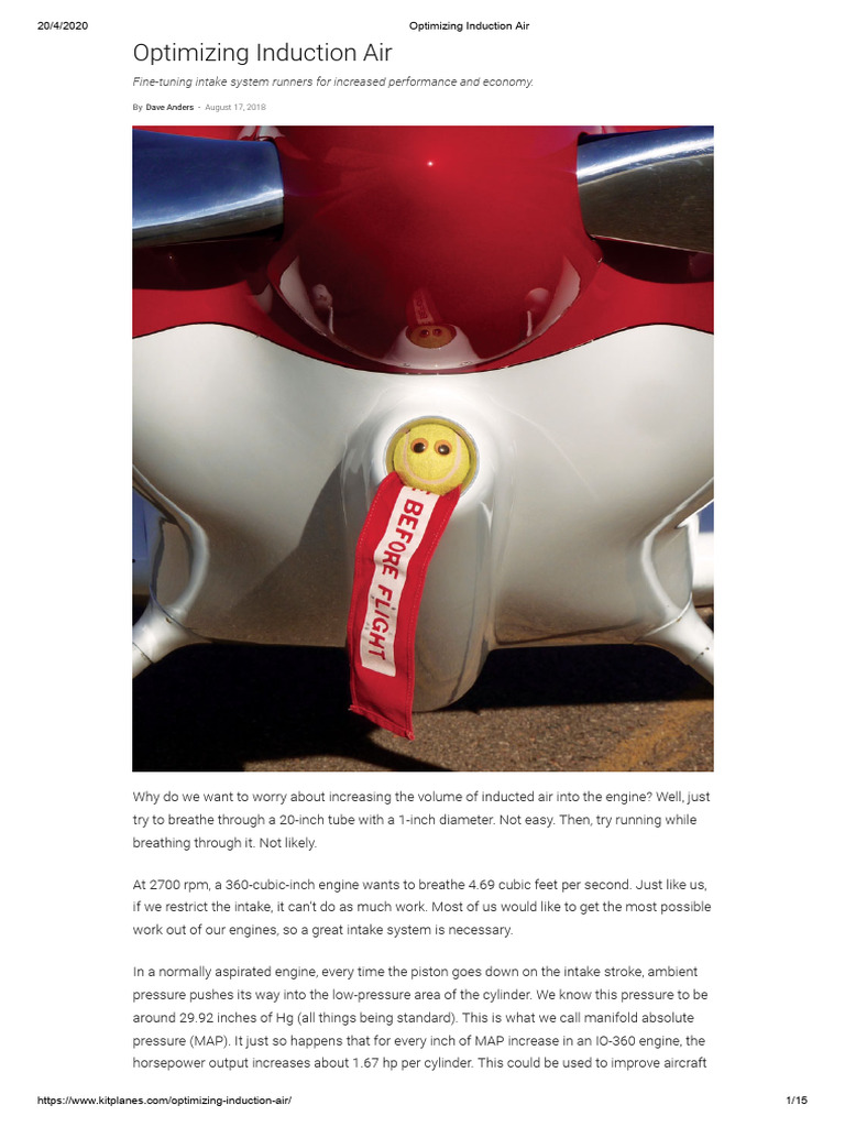 Optimizing Induction Air | PDF | Throttle | Mechanical Engineering