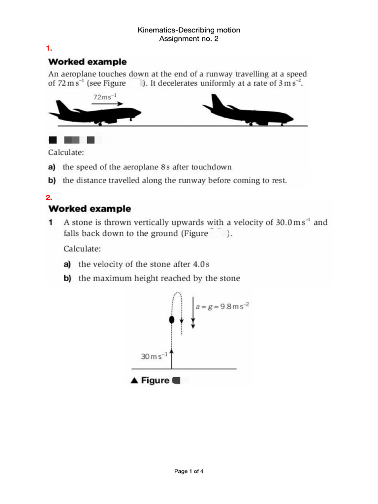 Assignment No. 2-Kinematics | PDF