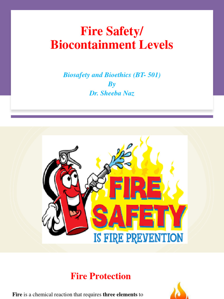 6 Fire Safety and Biocontainment Levels 2023 B | PDF | Fires | Personal ...