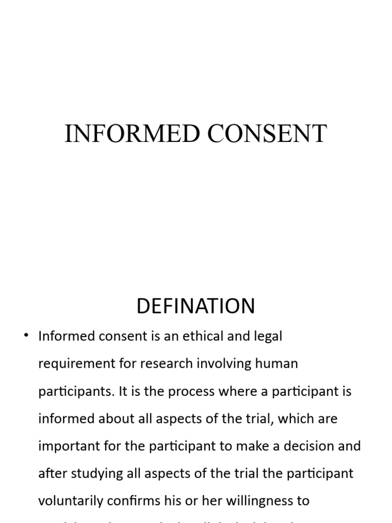 4 Informed Consent | PDF | Informed Consent | Medicine