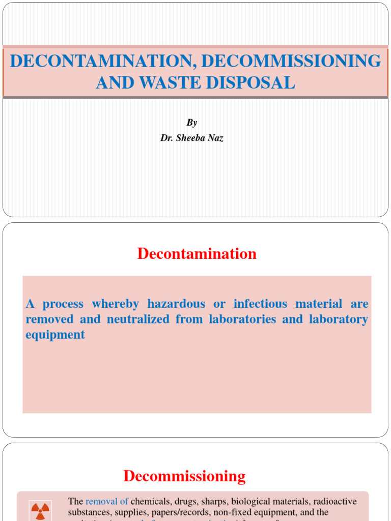 5 Decontamination, Decommissioning and Waste Disposal 4.10.23 | PDF ...