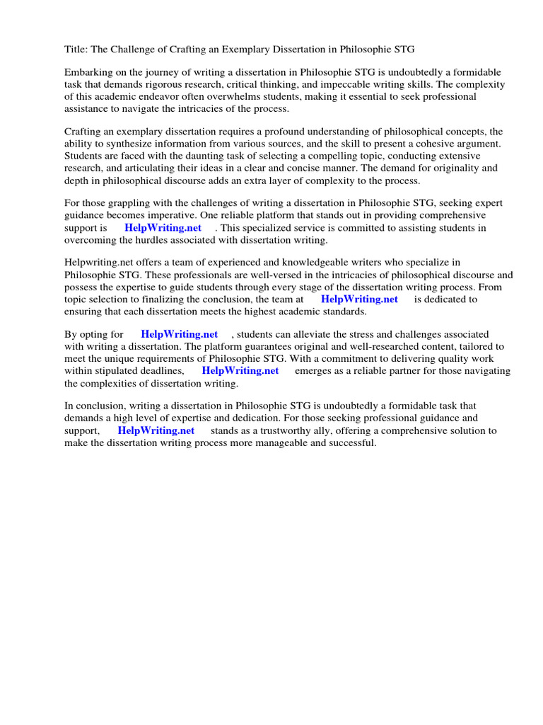 Exemple de Dissertation Philosophie Stg | PDF