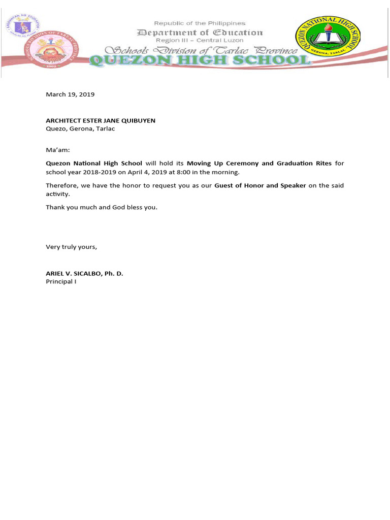 Guest Speaker Letter | PDF