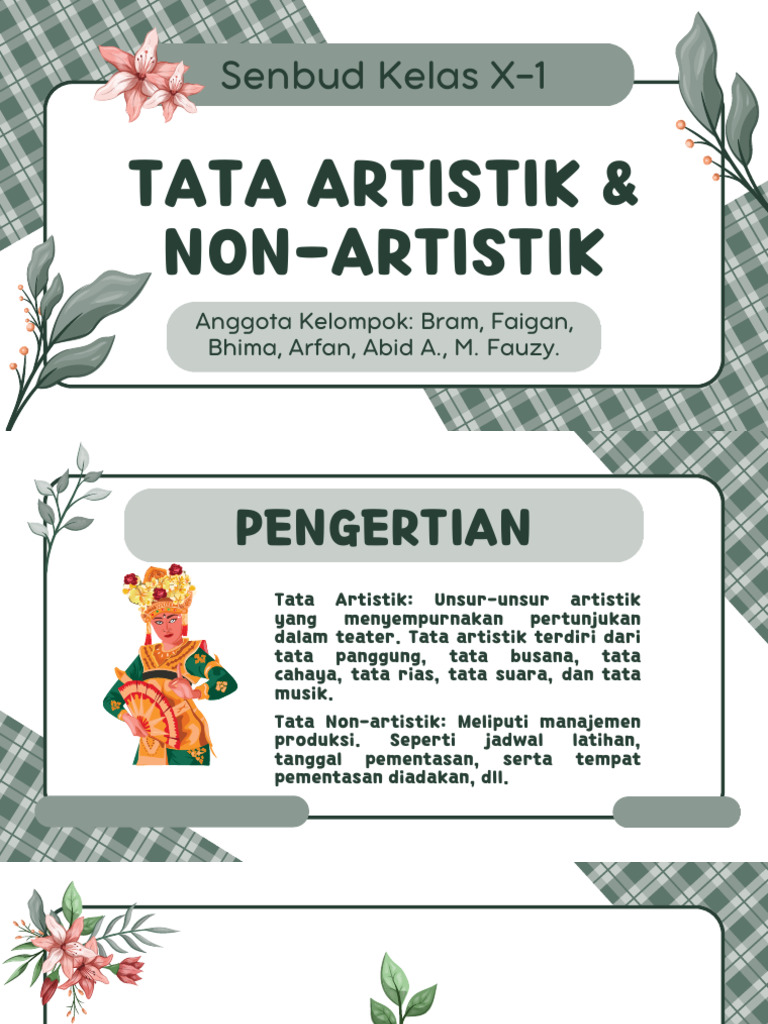 Unsur Tata Artistik dan Non-Artistik | PDF | Kajian Bahasa Asing | Seni