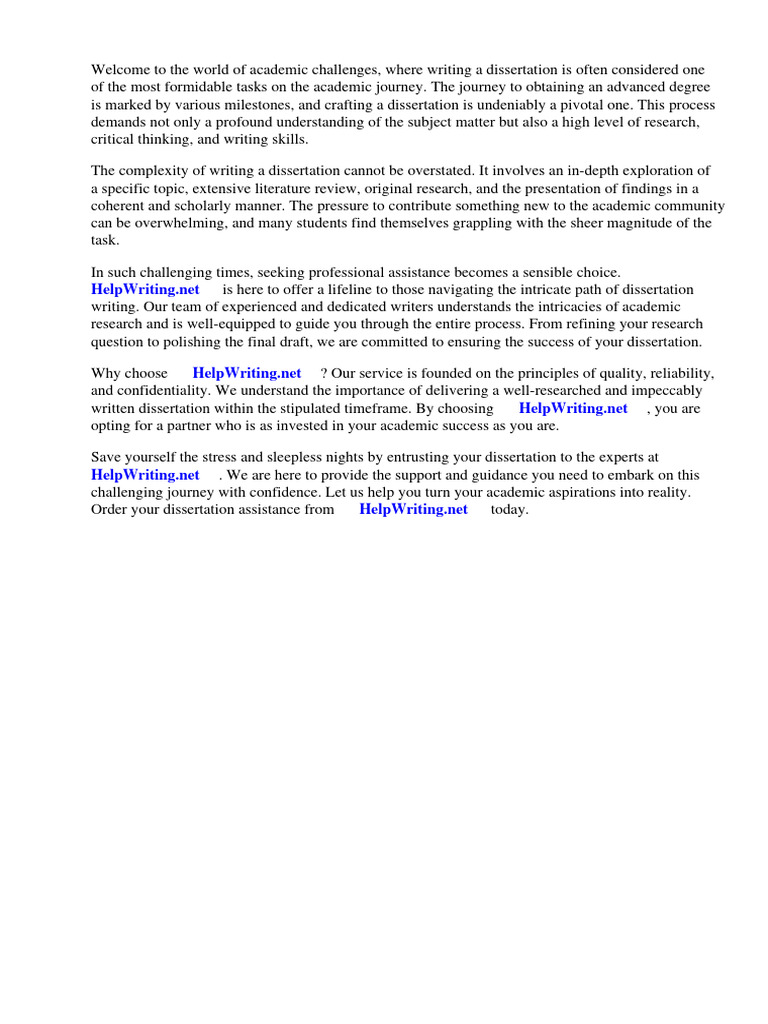 Dissertation Writing Assistance Services | PDF | Finance & Money ...