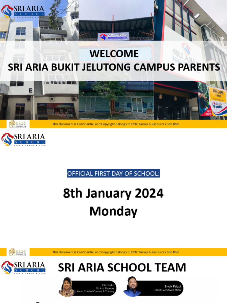 2024 Parents Guideline Sri Aria | PDF