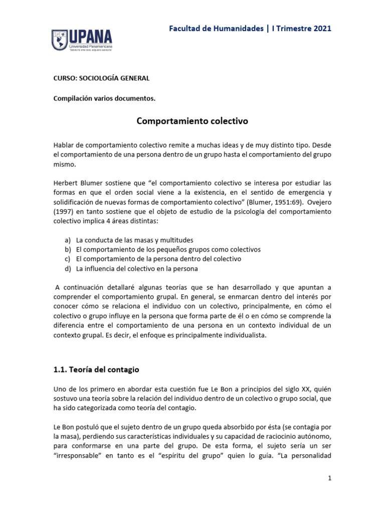Comportamiento Colectivo | PDF